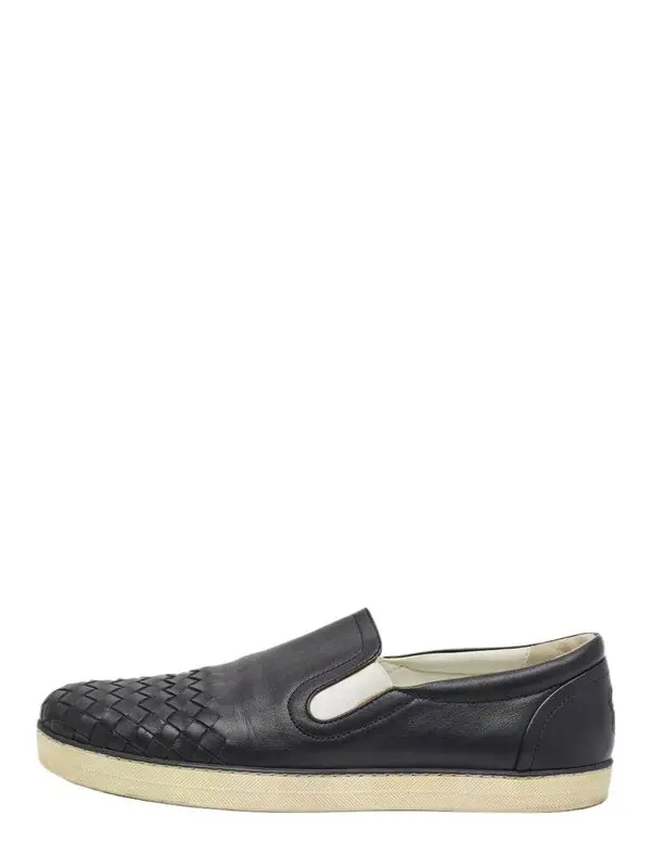 Bottega Veneta Dodger Intrecciato Leather Slip-on Sneakers - Black