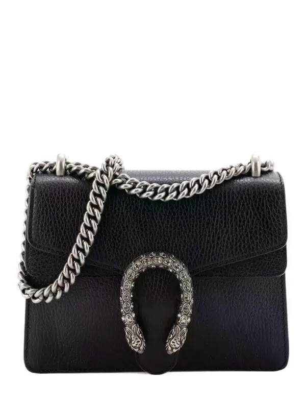 Gucci Dionysus Mini Leather Crossbody Bag - Black