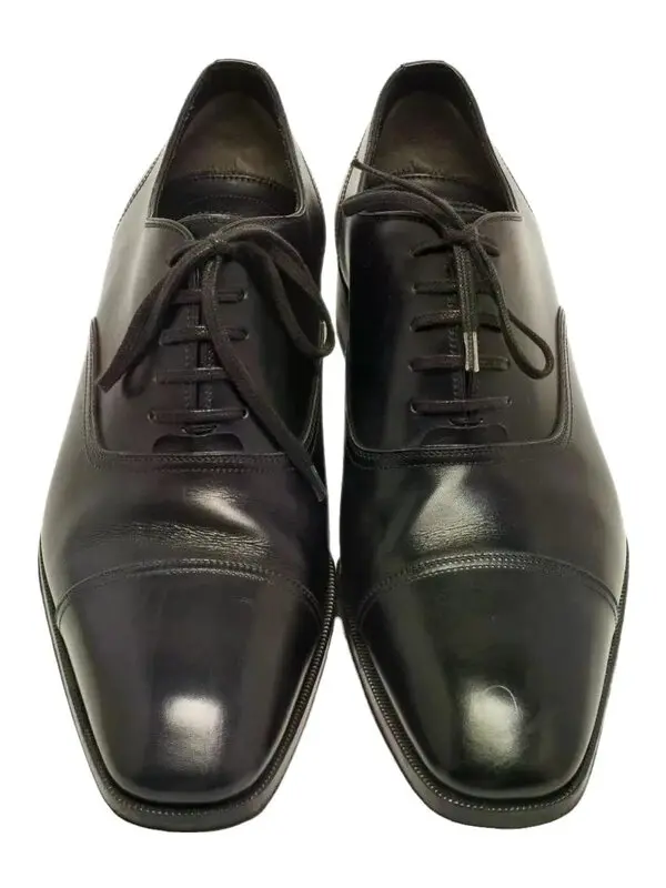 TOM FORD Leather Lace-up Oxfords - Black