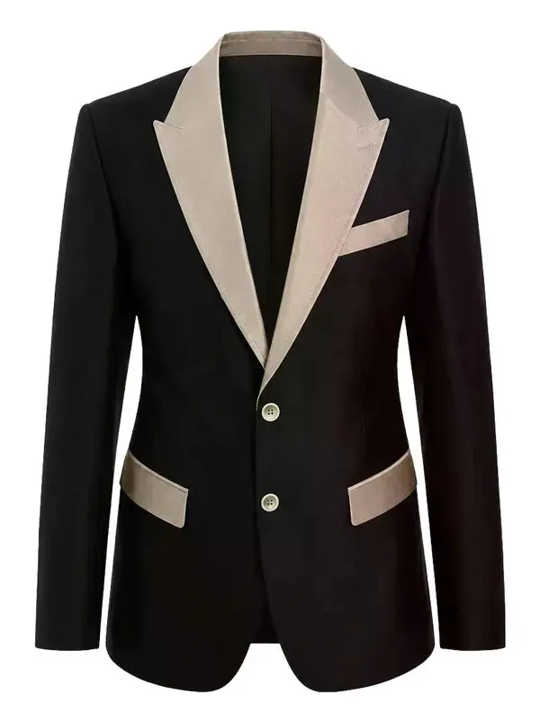 Dolce & Gabbana Silk Peak-lapel Suit Jacket - Black