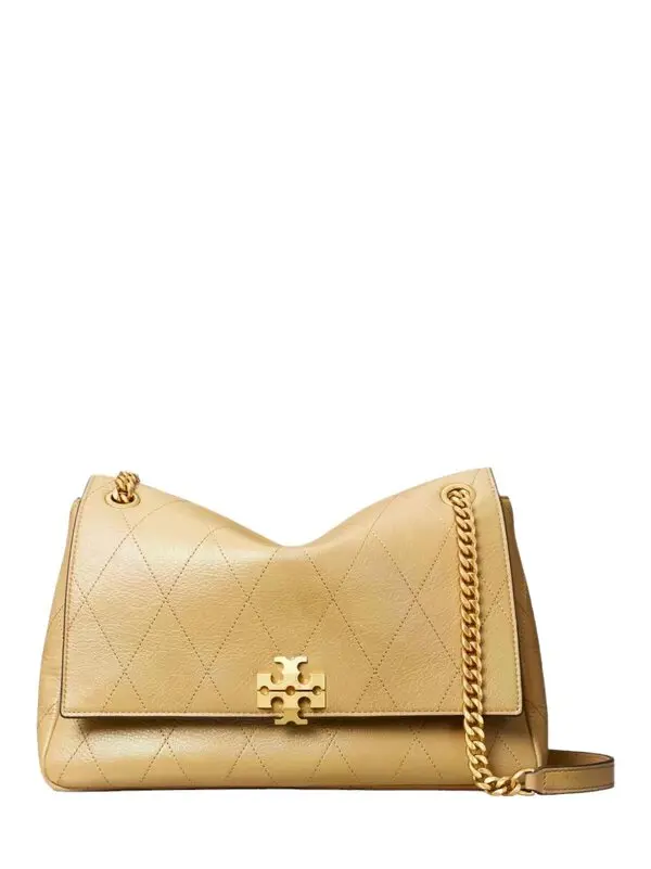 Tory Burch Medium Charlie Diamond-quilted Shoulder Bag - Neutrals