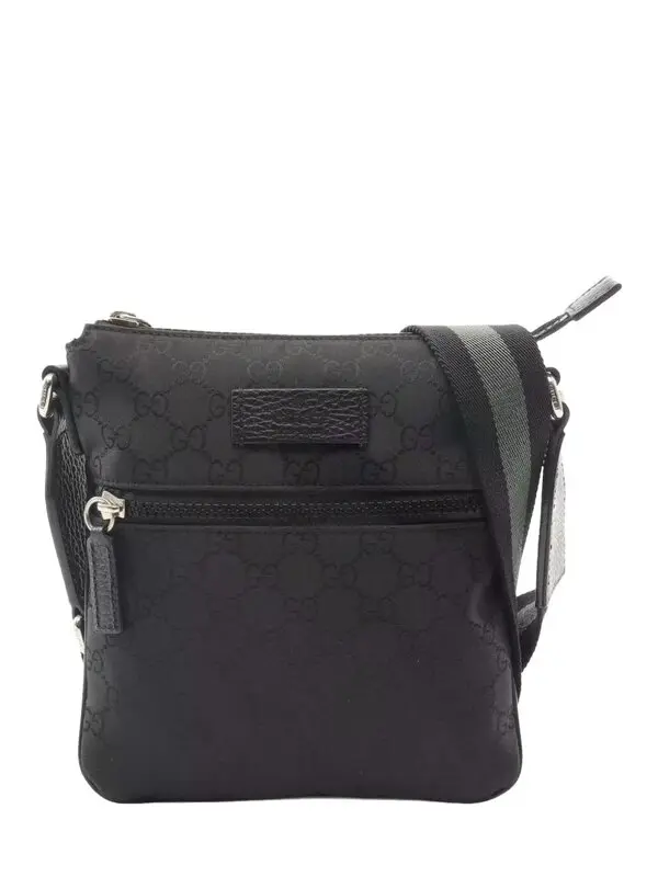 Gucci Gg Pattern Shoulder Bag - Black