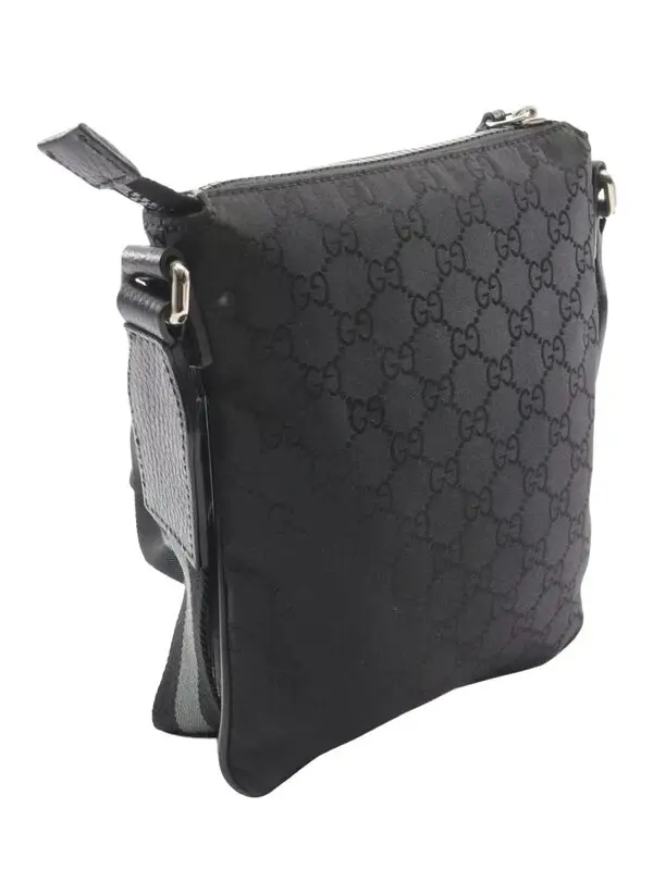 Gucci Gg Pattern Shoulder Bag - Black