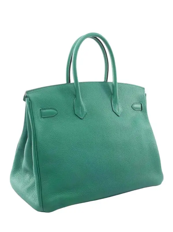 Hermès 35 Birkin Leather Tote Bag - Green