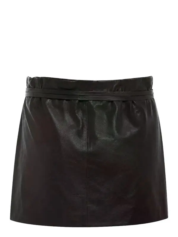 Dsquared2 Leather Lace-up Skirt - Brown