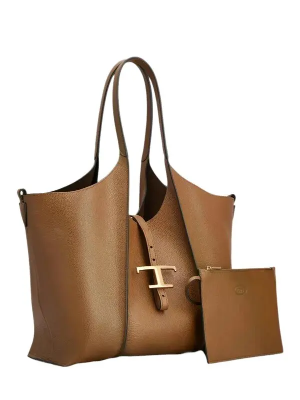 TOD'S Timeless Shopping Bag In Leather - Brown