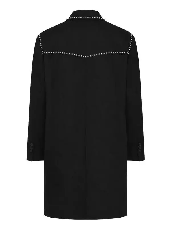 Dsquared2 Stud Embellished Relaxed Fit Coat - Black