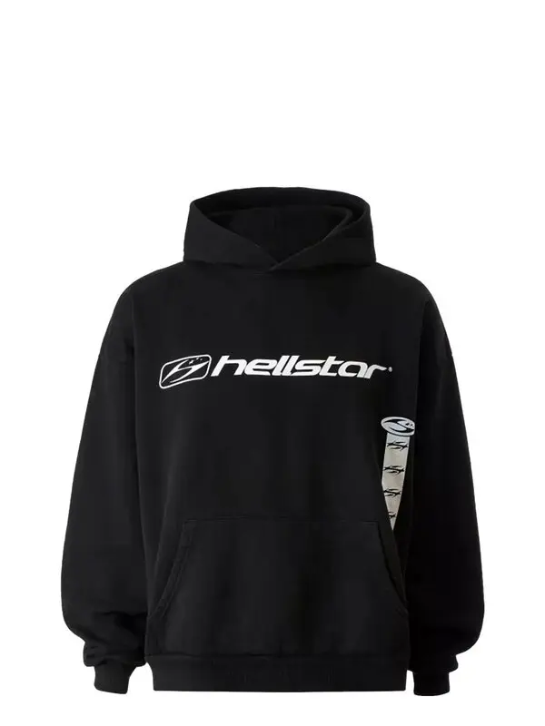 HELLSTAR Marathon Logo-print Hoodie - Black