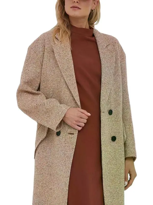 JOOP! Herringbone Double-breasted Coat - Neutrals