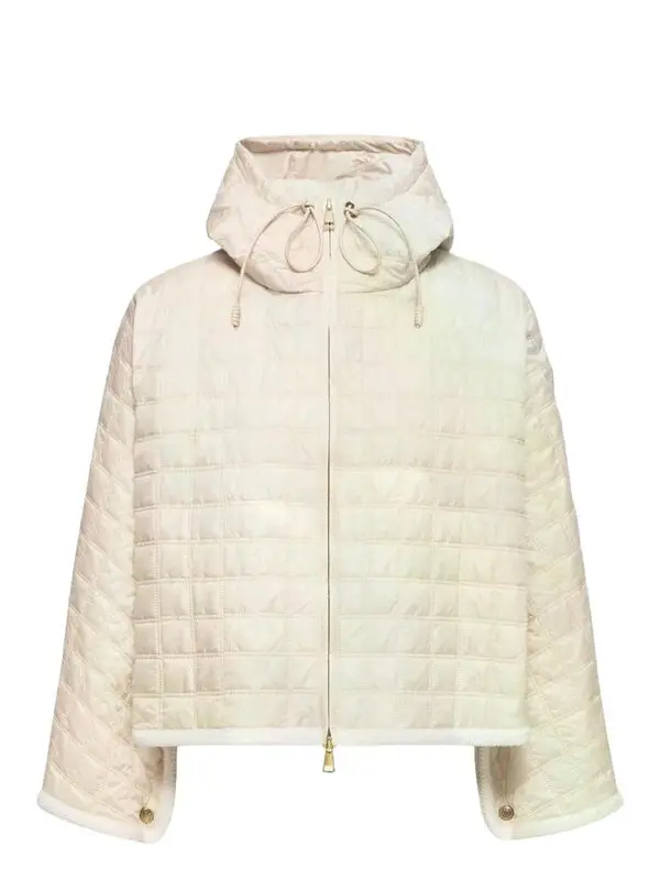 Moncler Quilted Hooded Jacket - Neutrals