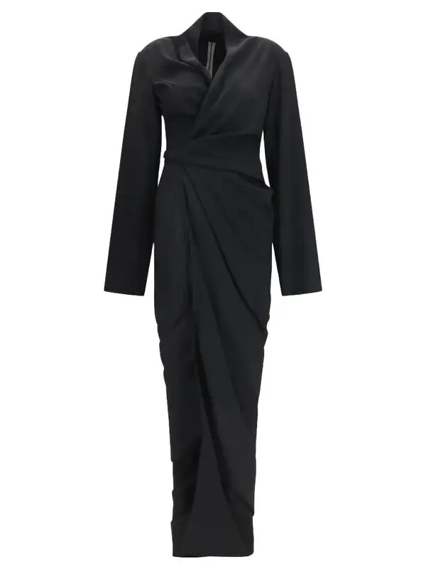 Rick Owens Draped Wrap-style Maxi Dress - Black