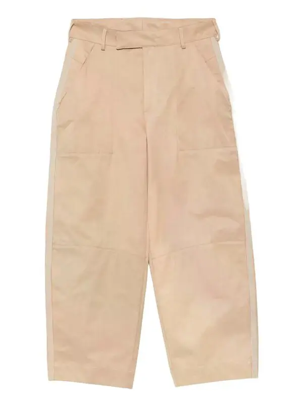 VICOLO Side-stripe Wide-leg Trousers - Neutrals