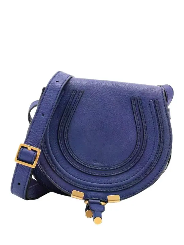 Chloé Marcie Leather Small Crossbody Bag - Blue