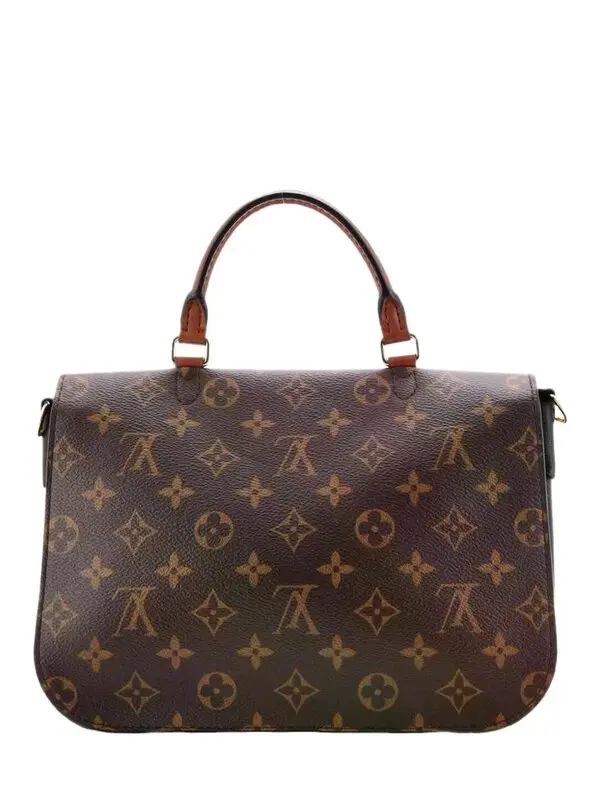 LOUIS VUITTON Vaugirard Monogram Canvas Leather Satchel - Black