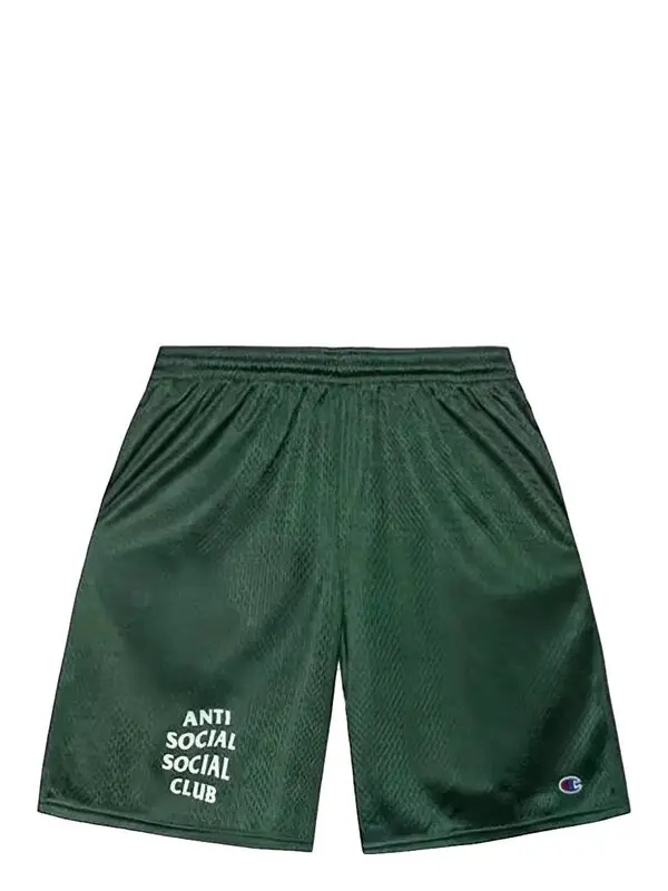ANTI SOCIAL SOCIAL CLUB Logo Print Mesh Shorts - Green