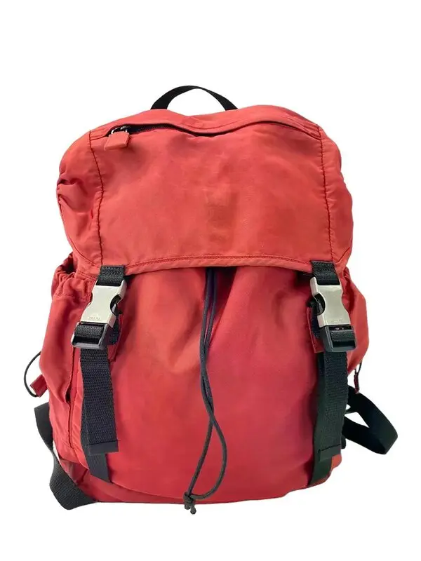 Prada 2000s Buckle-fastening Backpack - Red