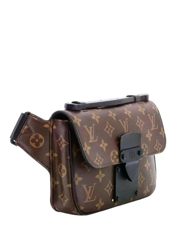 LOUIS VUITTON Monogram Canvas Lock Sling Bag - Black