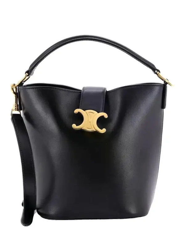Celine Small Bucket Bag In Leather - Black