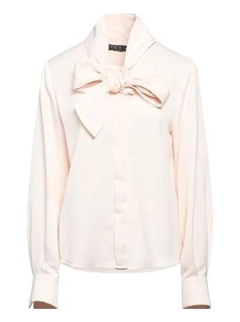 KAOS Satin Shirt With Detachable Application - Ivory