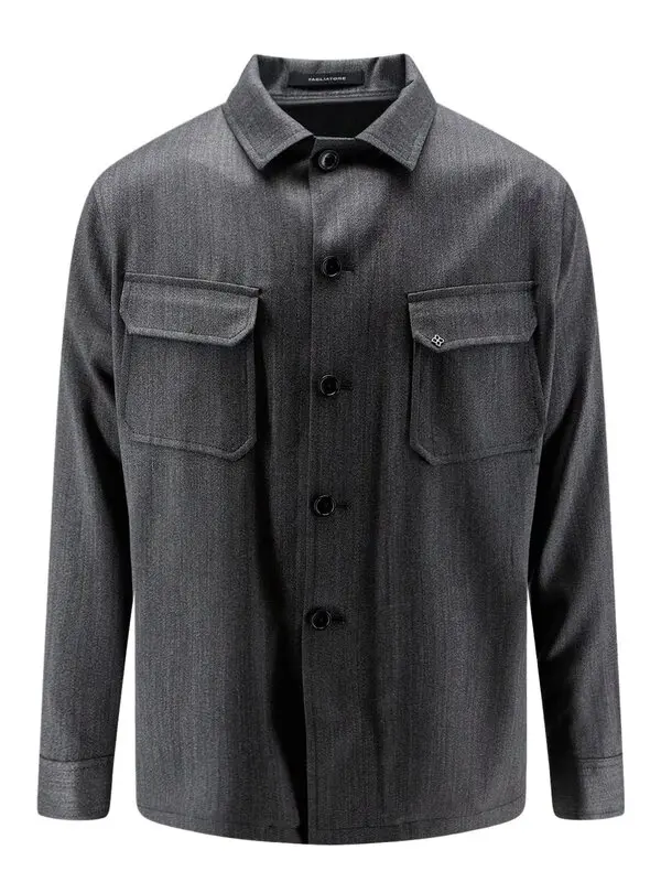 Tagliatore Calvin Virgin Wool Shirt Jacket - Grey