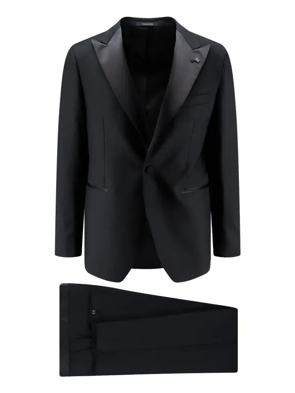 Tagliatore Virgin Wool Tuxedo - Black