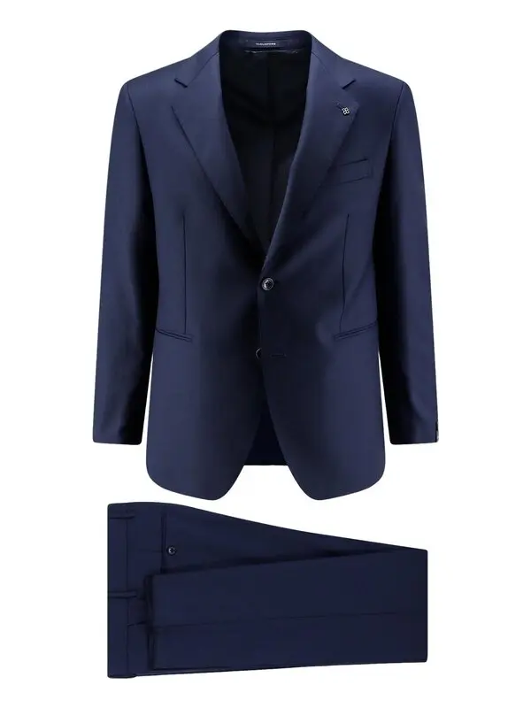 Tagliatore Singlebreasted Virgin Wool Suit - Blue