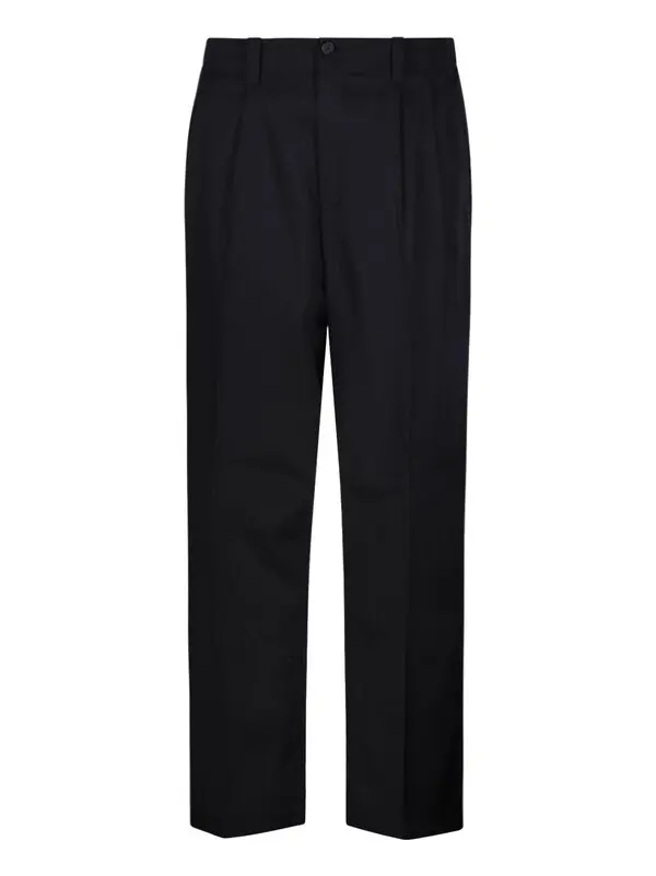 GOLDEN GOOSE Isiah Virgin Wool Trousers - Black