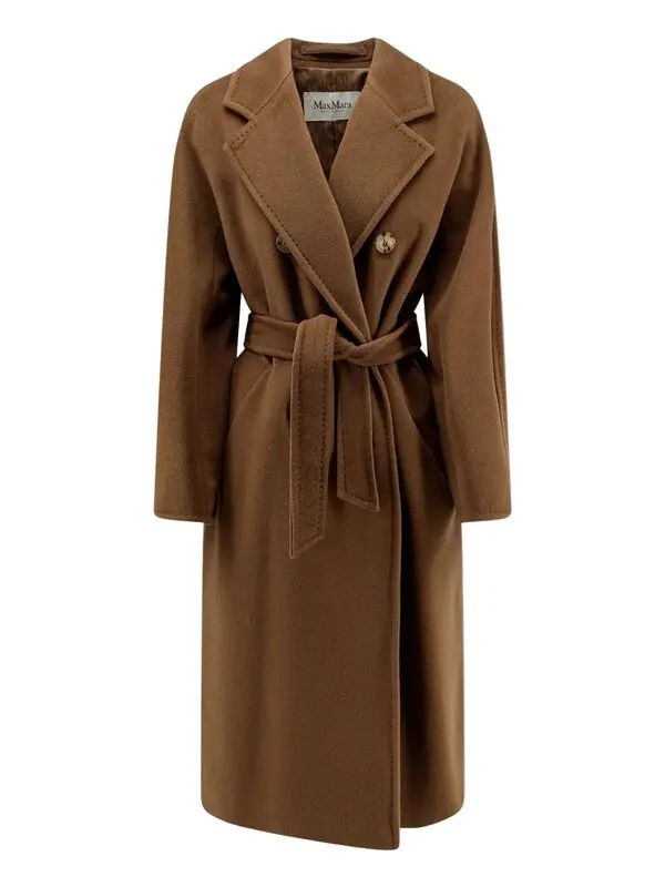 Max Mara Madame Wool And Cashmere Blend Coat - Brown