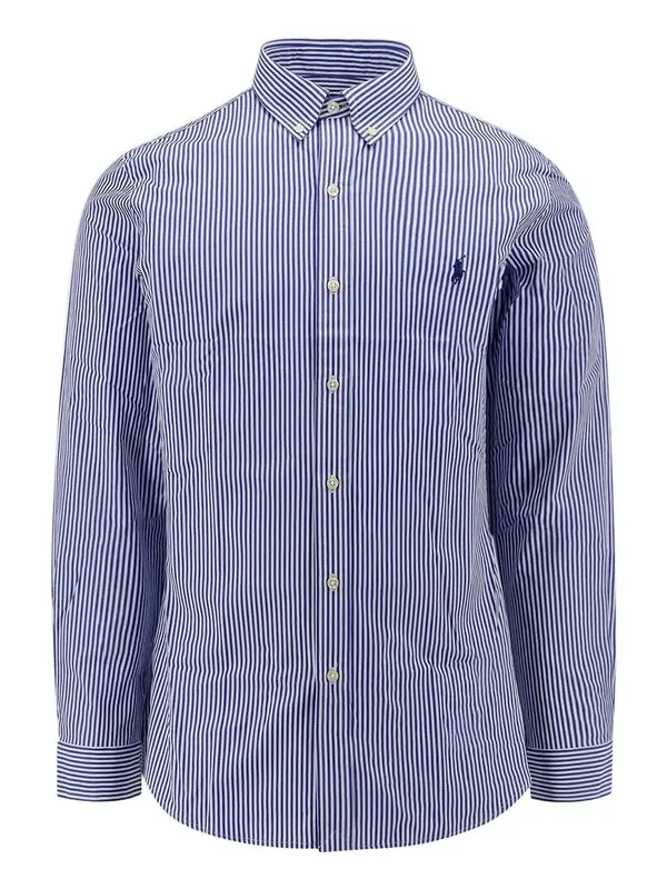 Polo Ralph Lauren Striped Stretch Cotton Shirt - Blue