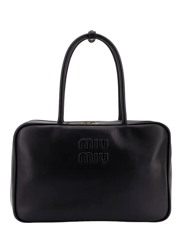 Miu Miu Arcadie Softy Leather Handbag - Black