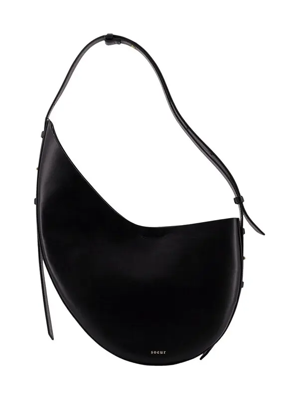 Soeur Winona Leather Shoulder Bag - Black