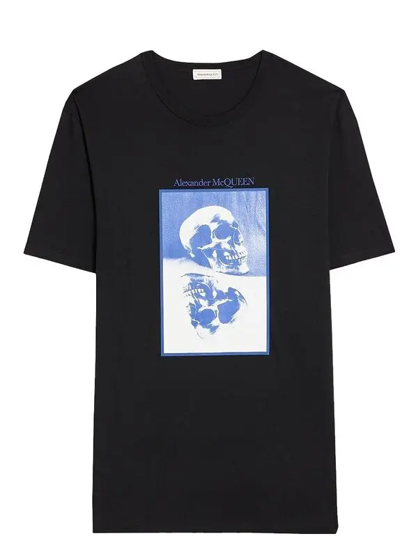 Alexander McQueen Printed Cottonjersey Tshirt - Black