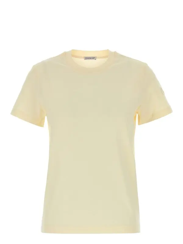 Moncler Embroidered Logo T-shirt - Yellow