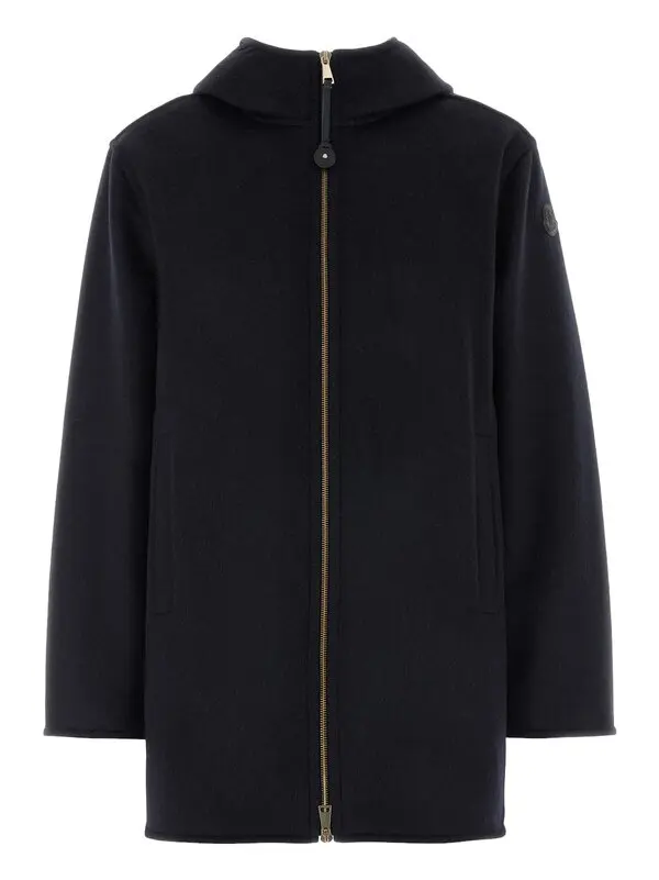Moncler Virgin Wool And Cashmere Blend Hemiptere Jacket With Detachable Down Vest - Blue
