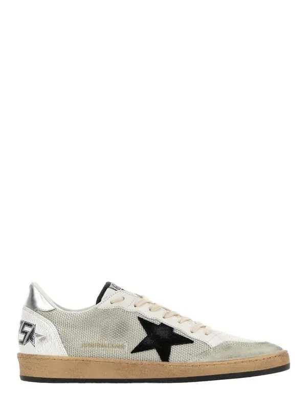 GOLDEN GOOSE Multicolor Fabric And Leather Ball Star Sneakers - White