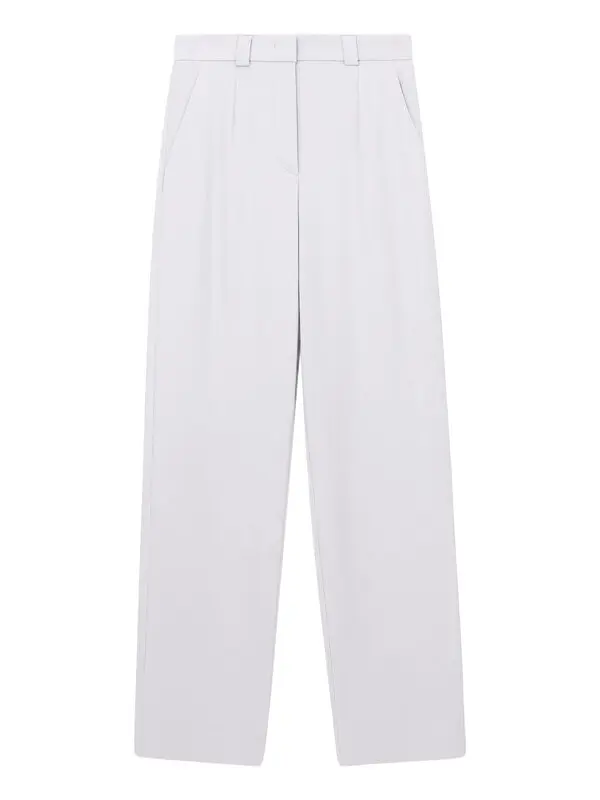 Giorgio Armani Technical Cady Straight-leg Trousers - Light Blue