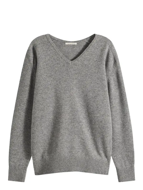 NOTHING WRITTEN Carna V-neck Pullover - Gray