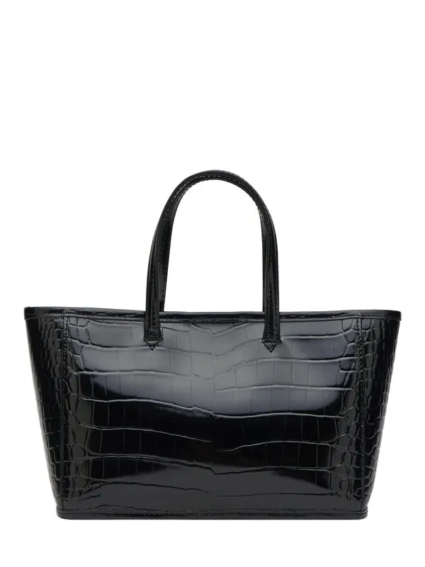 NOTHING WRITTEN Ain Croco Effect Tote Bag - Black
