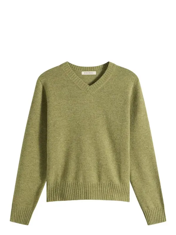 NOTHING WRITTEN Marsh V-neck Pullover - Herb Sage