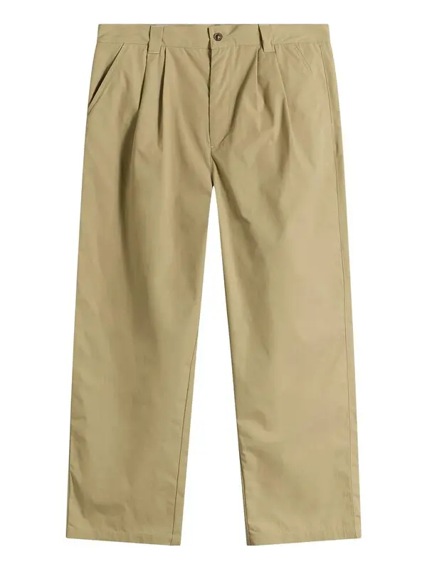 A.p.c. Ricky Straight Leg Pleated Trousers - Dark Beige