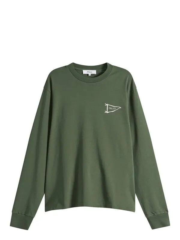 PALMES Pennant Longsleeve T-shirt - Green