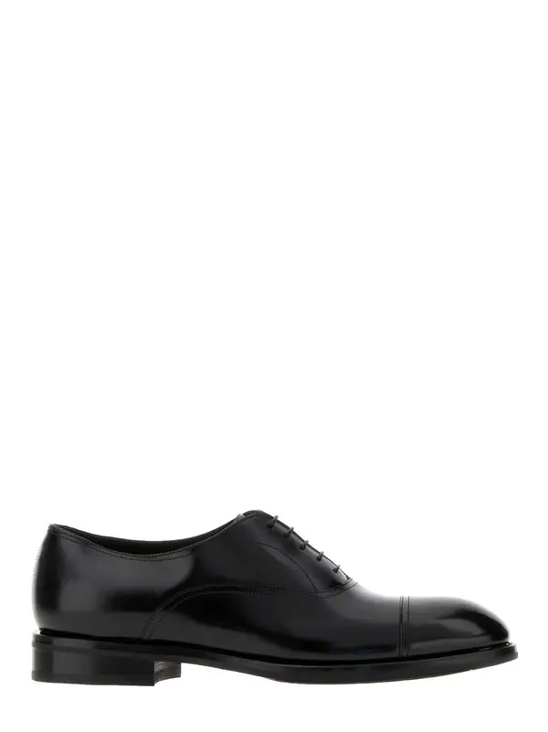 Santoni Leather Lace-up Shoes - Black