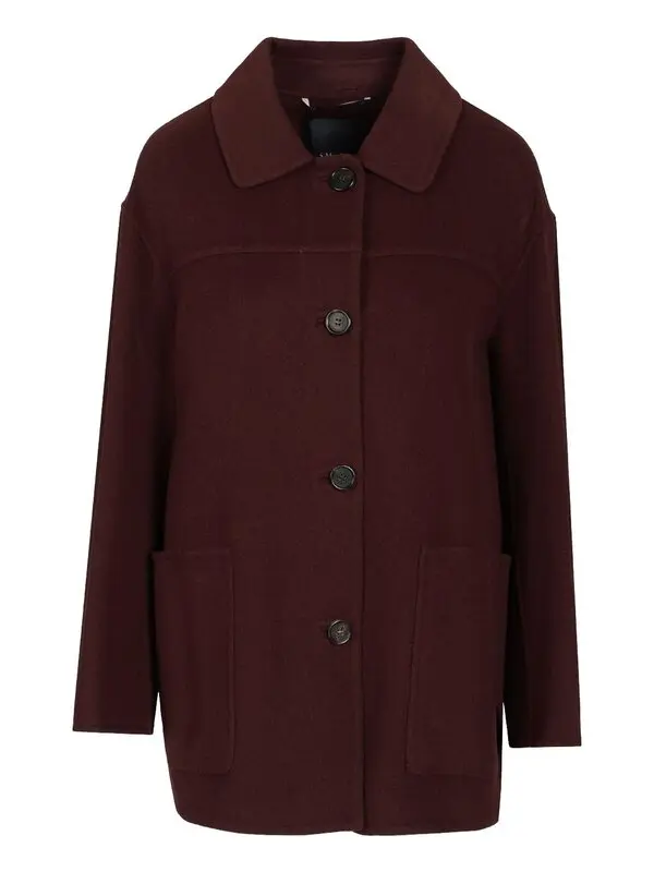 Max Mara Short Double-drap Pure Wool Coat - Multicolor