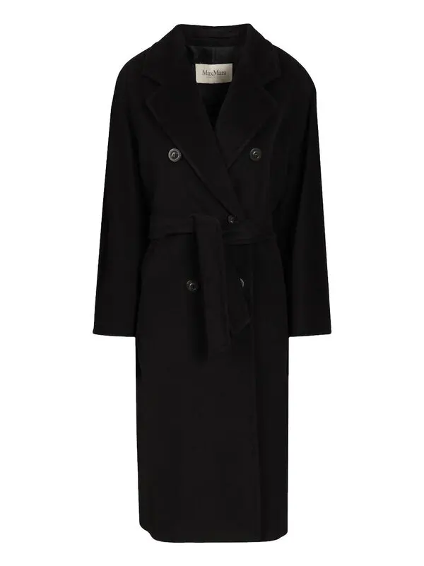 Max Mara Madame Double-breasted Wool And Cashmere Blend Coat - Black