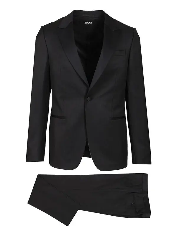 Zegna Wool And Mohair Tuxedo - Black