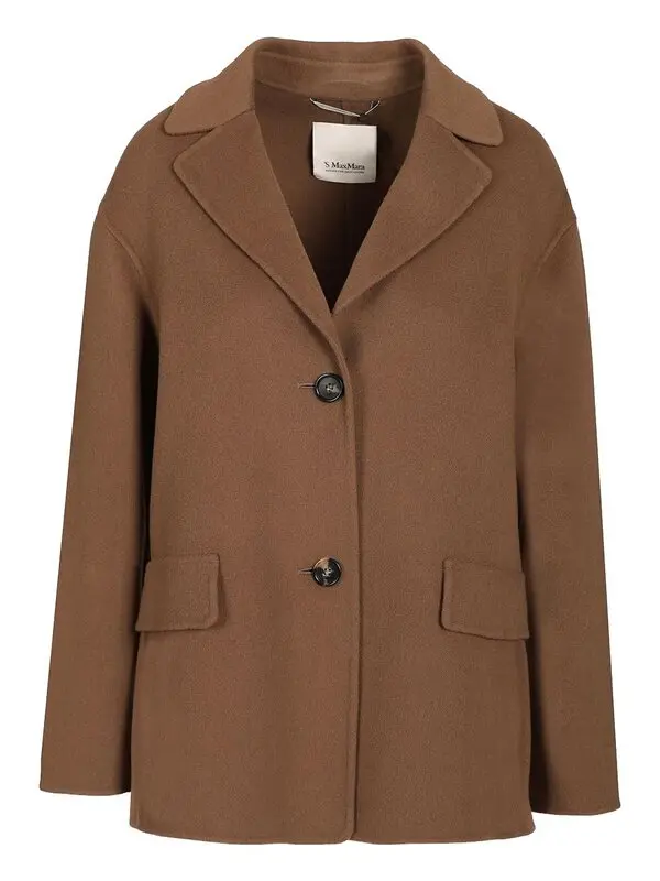 Max Mara Double-breasted Pure Wool Jacket - Brown