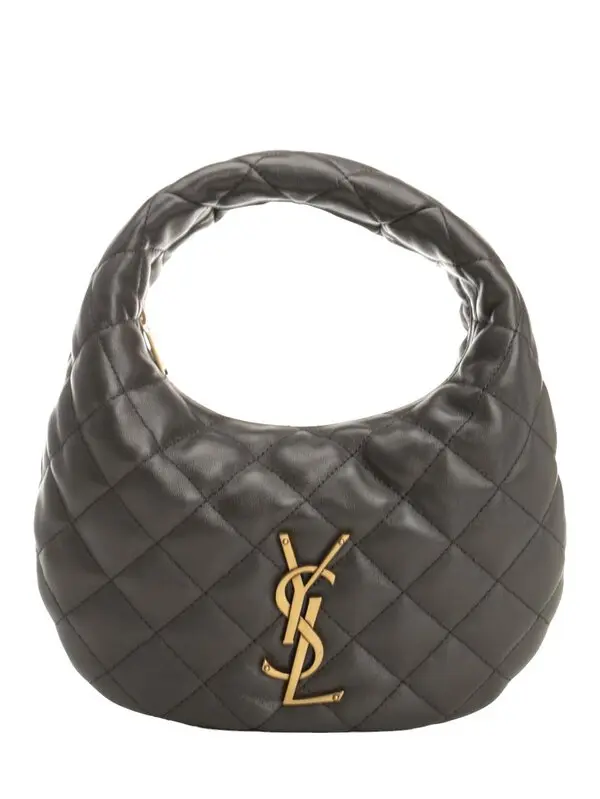 Saint Laurent Icare Lambskin Hobo Bag - Gray