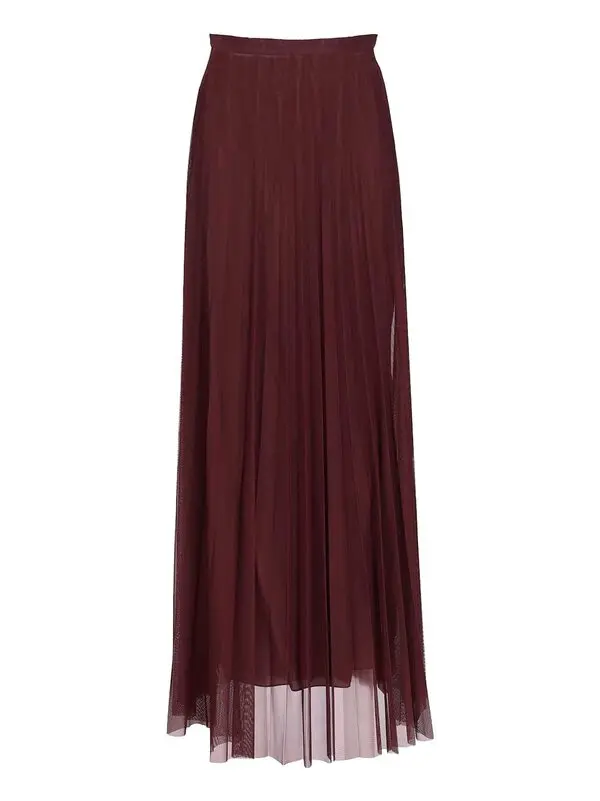FORTE_FORTE High-waisted Pleated Maxi Skirt - Multicolor