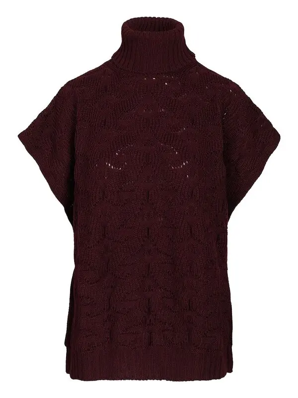 Etro Wool Blend High Neck Boxy Fit Sweater - Multicolor