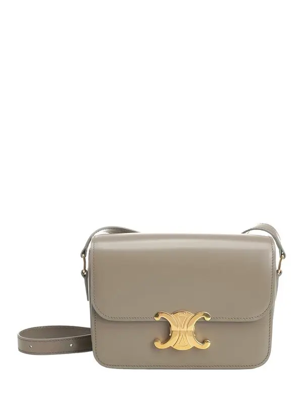 Celine Triomphe Teen Shiny Calfskin Bag - Gray